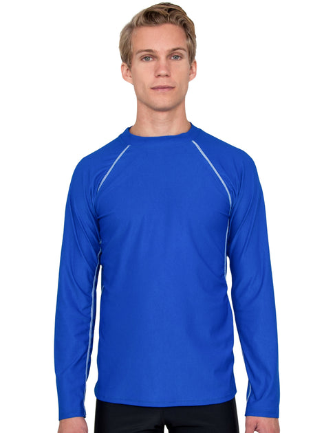 Men's Highly Chlorine Resistant Swim Shirts: Sun Protection Clothing ...